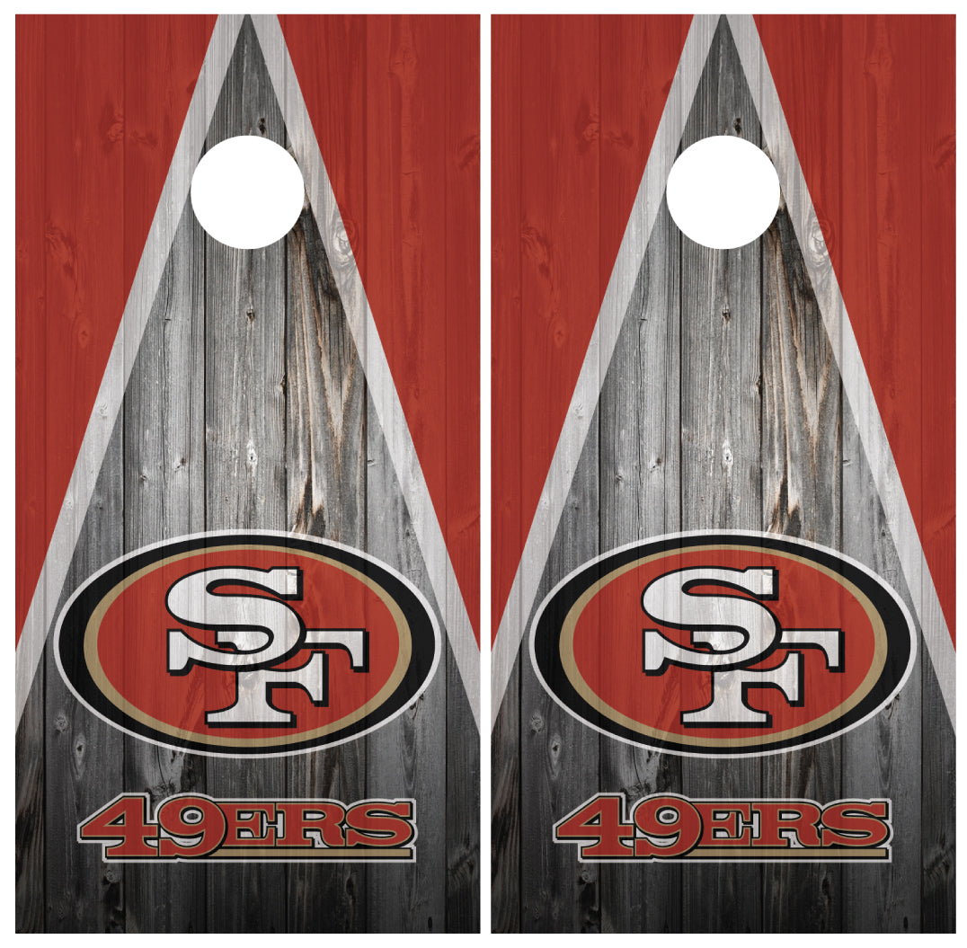 San Francisco 49ers Cornhole Board Wraps – Prime Board Wraps