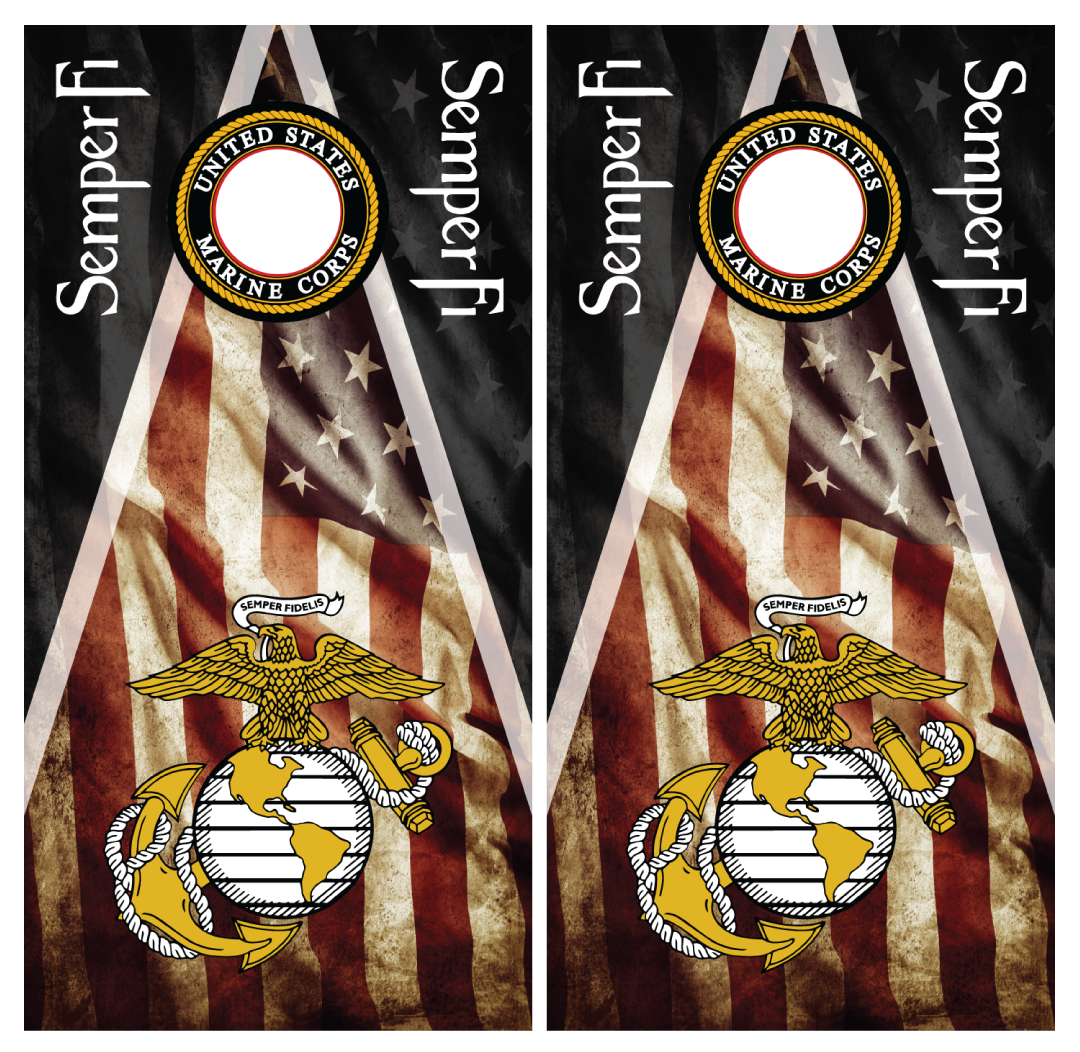 USMC Marines Semper Fi Cornhole Board Wraps – Prime Board Wraps