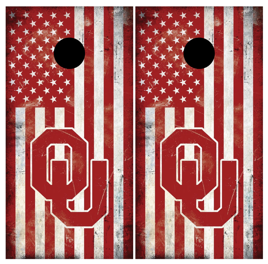 Oklahoma University Sooners Flag Cornhole Board Wraps – Prime Board Wraps
